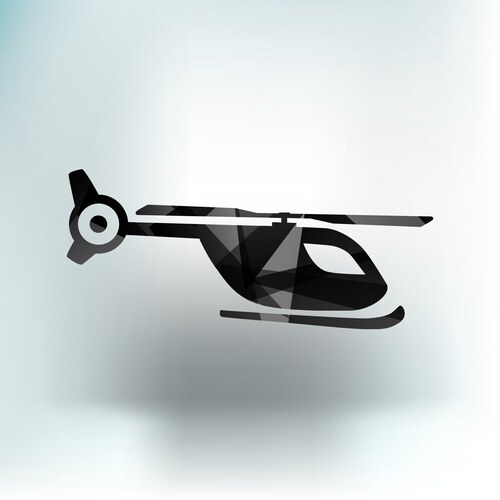 Helicopter Map Marker Icon – Royalty-Free Vector | VectorStock