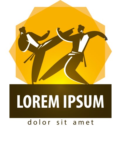 Karate club logo Royalty Free Vector Image - VectorStock