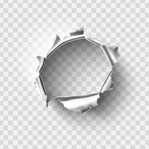 Explosion Hole - Ripped Metal Royalty Free Vector Image