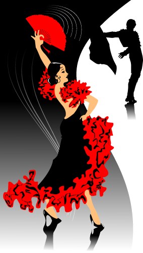 Spanish dancing Royalty Free Vector Image - VectorStock