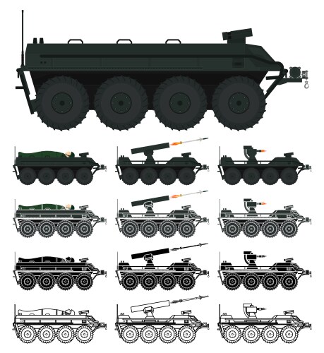 Unmanned ground vehicle ugv tactical Royalty Free Vector