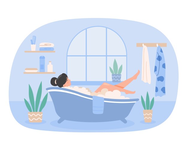 Cartoon Girl Taking Bath Vector Images (over 740)