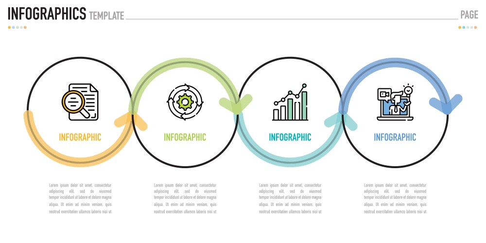 Circular infographic for business presentation Vector Image