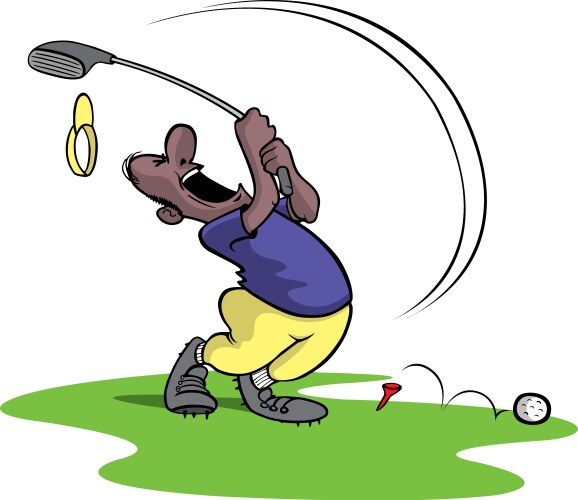 Cartoon golfer Royalty Free Vector Image - VectorStock
