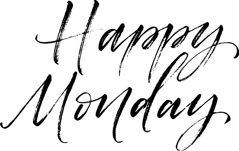 Monday brush pen modern calligraphy Royalty Free Vector