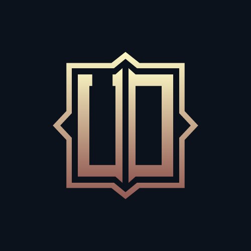 Luxury initial kb monogram logo design elegant Vector Image