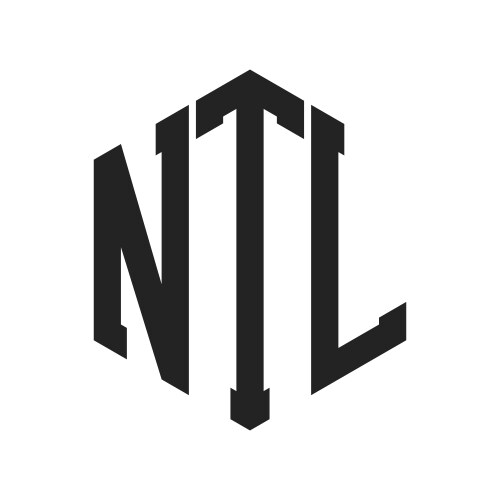 Nsr logo design initial letter monogram Royalty Free Vector