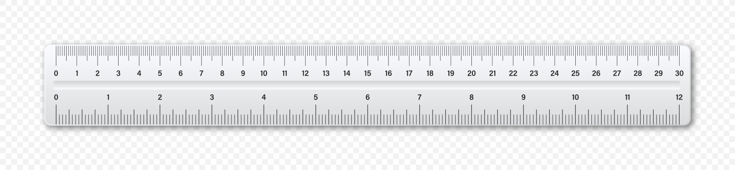 Plastic rulers Royalty Free Vector Image - VectorStock