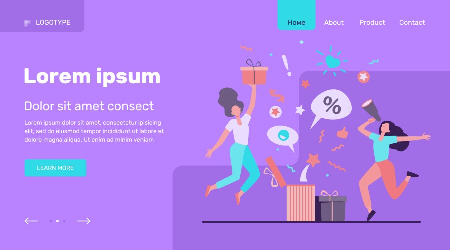 Customers celebrating sale Royalty Free Vector Image