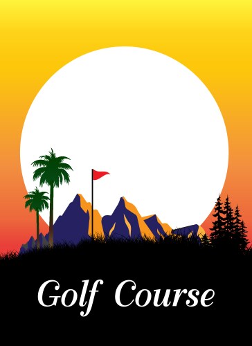 Golf course symbol Royalty Free Vector Image - VectorStock