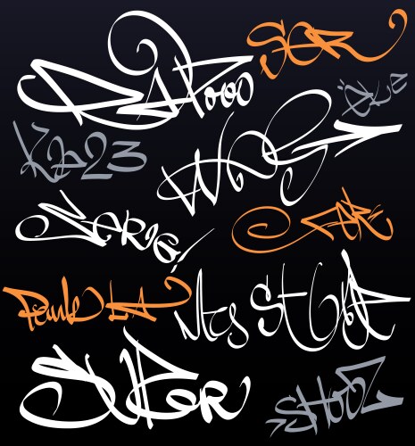 Graffiti Tags Vector Images (over 6,100)