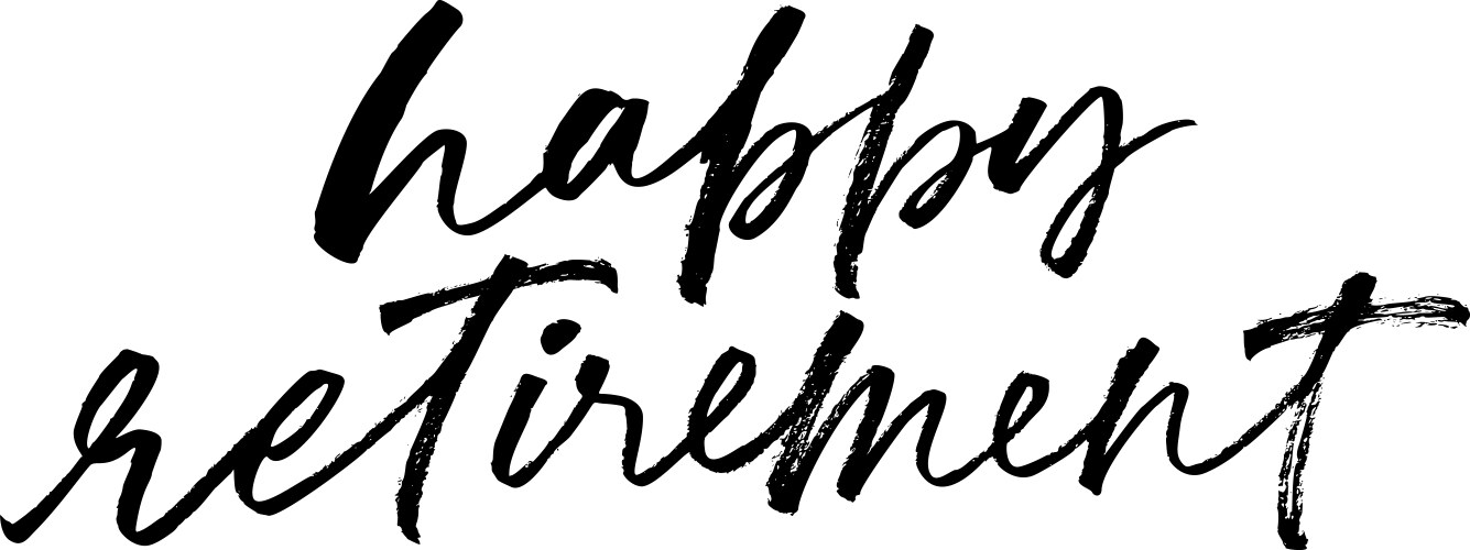 Happy Retirement Calligraphy Vector Images (over 190)