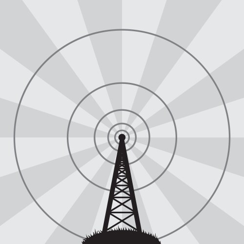 Radio tower background Royalty Free Vector Image