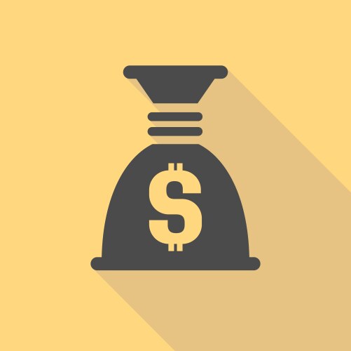 Hand holding money bag with crown Royalty Free Vector Image