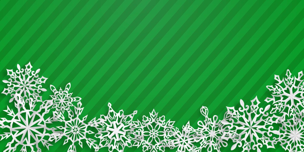 Christmas with paper snowflakes Royalty Free Vector Image