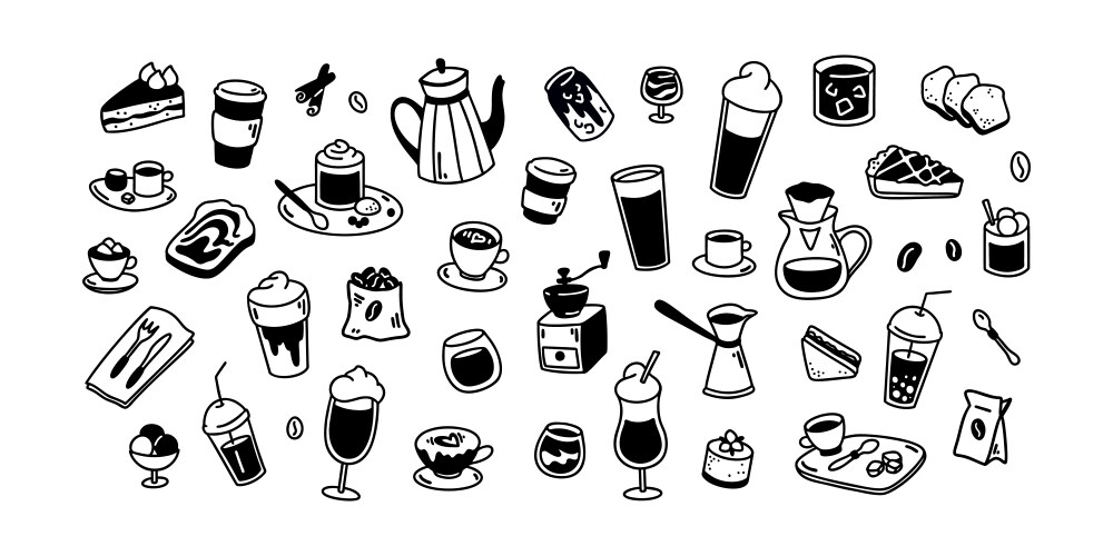 Cafe Doodle Vector Images (over 40,000)