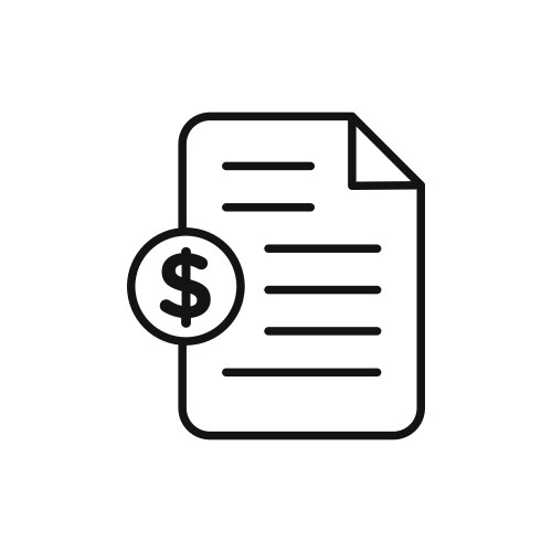 File invoice icon set bill account receipt symbol Vector Image