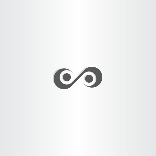 Infinity symbol with human hands Royalty Free Vector Image