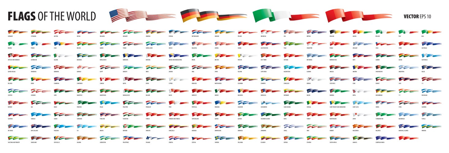 World flags frame Royalty Free Vector Image - VectorStock