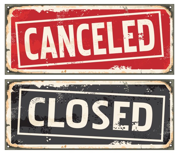 Closed for maintenance sign or stamp Royalty Free Vector