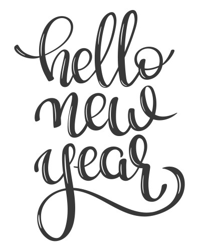 Happy New Year Cursive Vector Images (over 710)