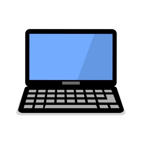 Cartoon computer icon Royalty Free Vector Image