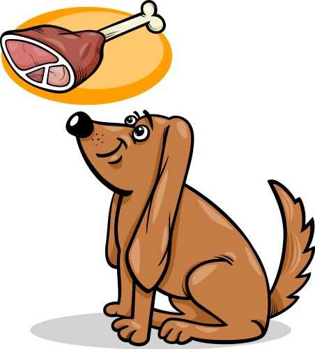 Meat or ham cartoon clip art Royalty Free Vector Image