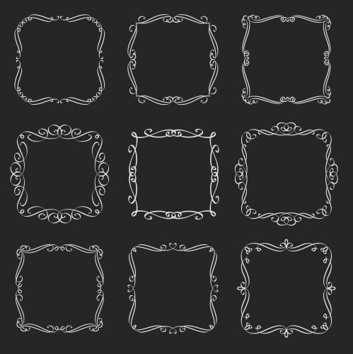 Monogram frames set Royalty Free Vector Image - VectorStock