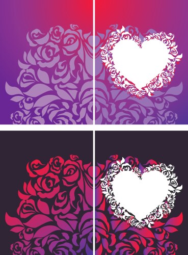 Red roses and leaves banner design Royalty Free Vector Image