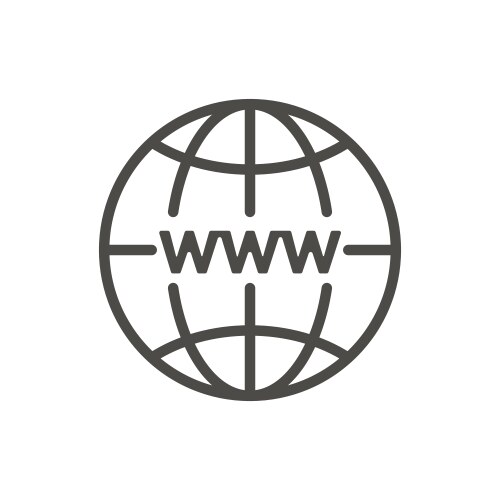 World wide icon web symbol Royalty Free Vector Image