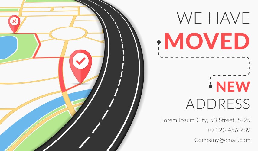 We have moved website landing page design Vector Image