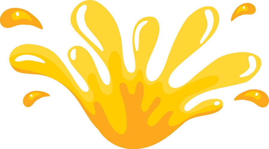 Orange color splash Royalty Free Vector Image - VectorStock