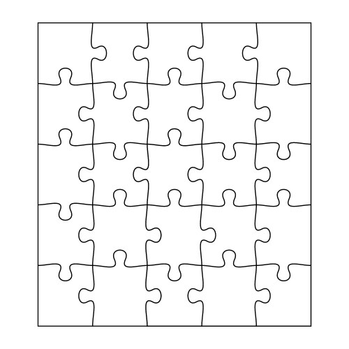 Jigsaw Puzzle Outlines Vector Images (over 7,700)