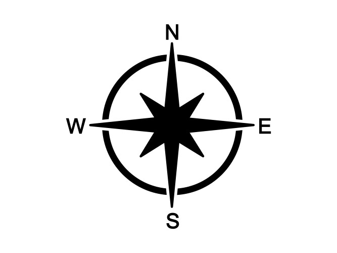 North symbol compass Royalty Free Vector Image