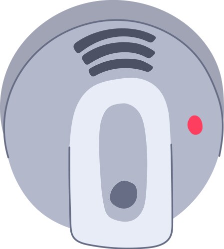 Alarm smoke detector cartoon Royalty Free Vector Image
