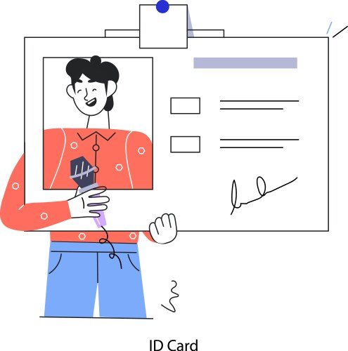 Employee id Royalty Free Vector Image - VectorStock