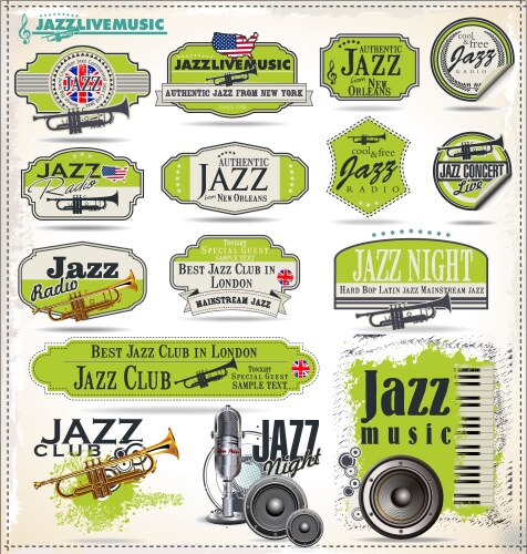 Jazz poster background Royalty Free Vector Image