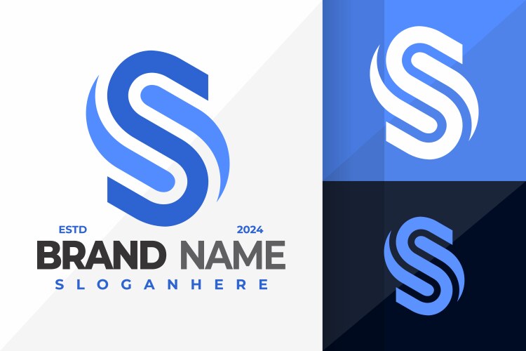 Elegant letter s monogram logo design symbol Vector Image