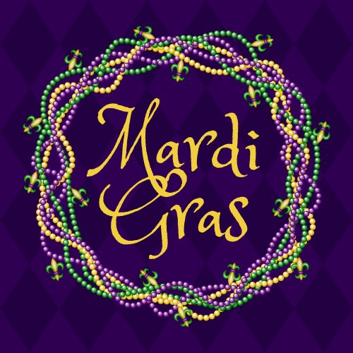 Mardi gras carnival background with colorful Vector Image