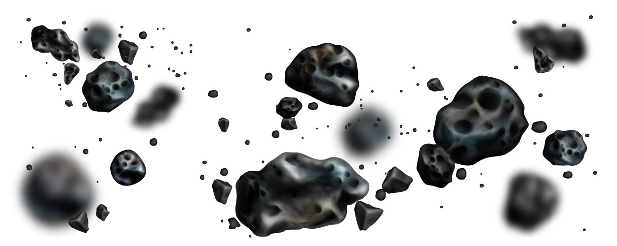 Solar system with planets and asteroid belt Vector Image
