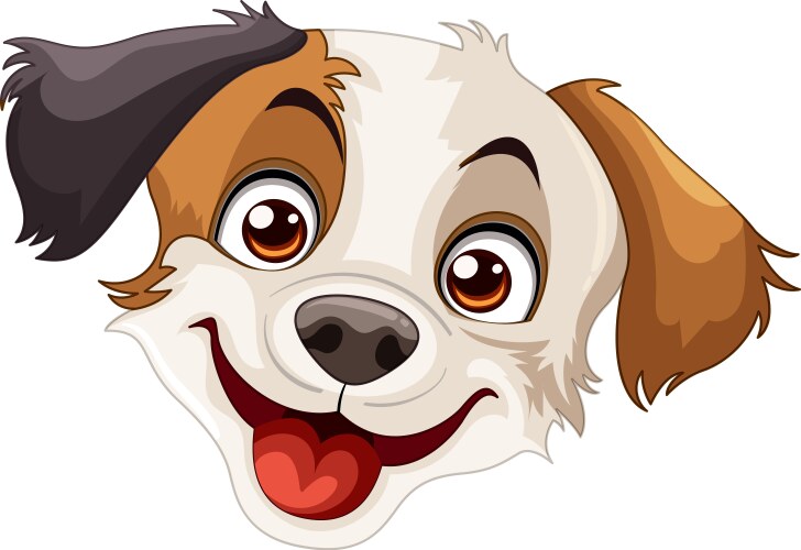 Two happy dog faces Royalty Free Vector Image - VectorStock