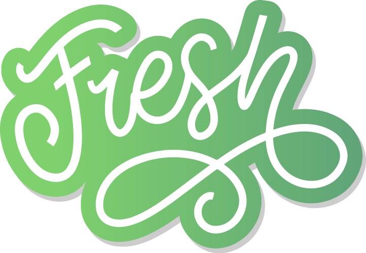 Farm fresh hand written lettering calligraphy Vector Image