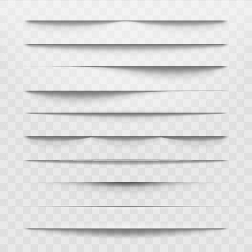 Shadow dividers line paper design panel Royalty Free Vector