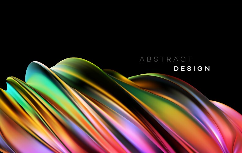 Modern colorful flow poster wave liquid shape Vector Image