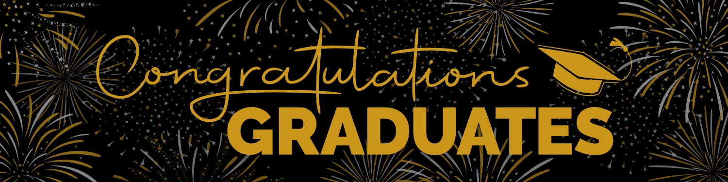 Congratulations graduates banner concept congrats Vector Image