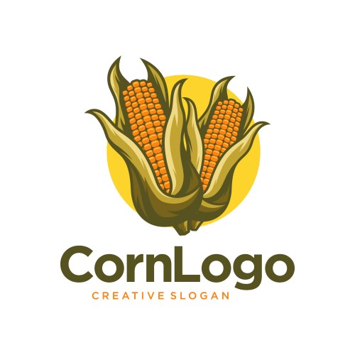 Corn icon with title Royalty Free Vector Image