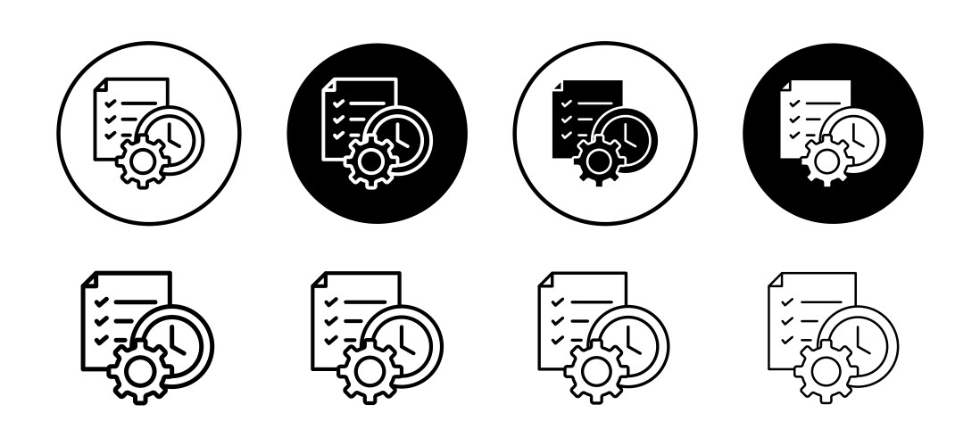 Time management icon set productivity Royalty Free Vector