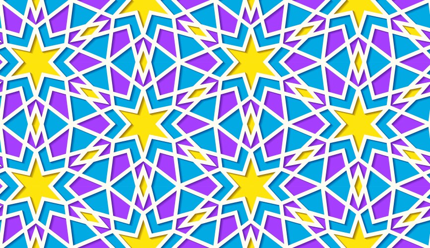 Arabic seamless girih pattern with classic islamic