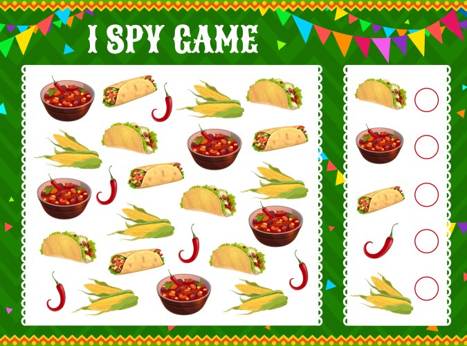 I spy game for kids find and count cute Royalty Free Vector