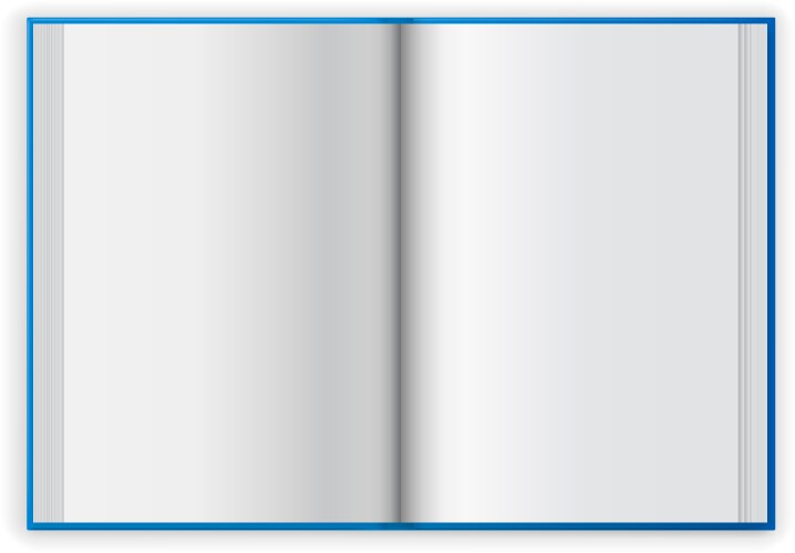 Closed and opened book white cover template Vector Image